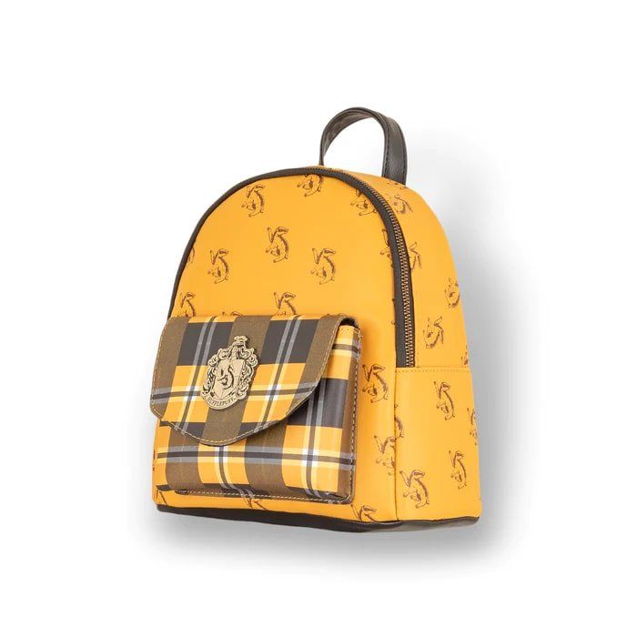 Harry Potter - Hufflepuff Mini Plaid Backpack | NerdUP