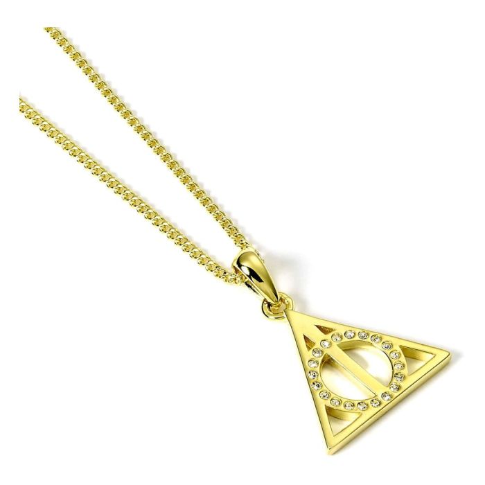 Harry Potter Necklace Deathly Hallows (Gold plated) | The Carat Shop ...